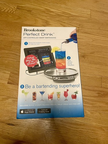 Brookstone Perfect Drink App Controlled Smart Bartending Cocktail Scale ...