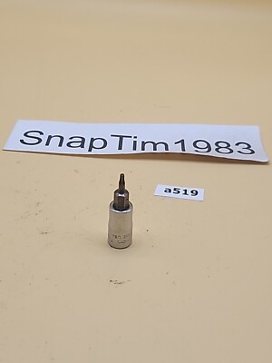 Snap-on Tools 1/4" Drive T8R Tamper Resistant Chrome Torx Socket TTXR8E ...