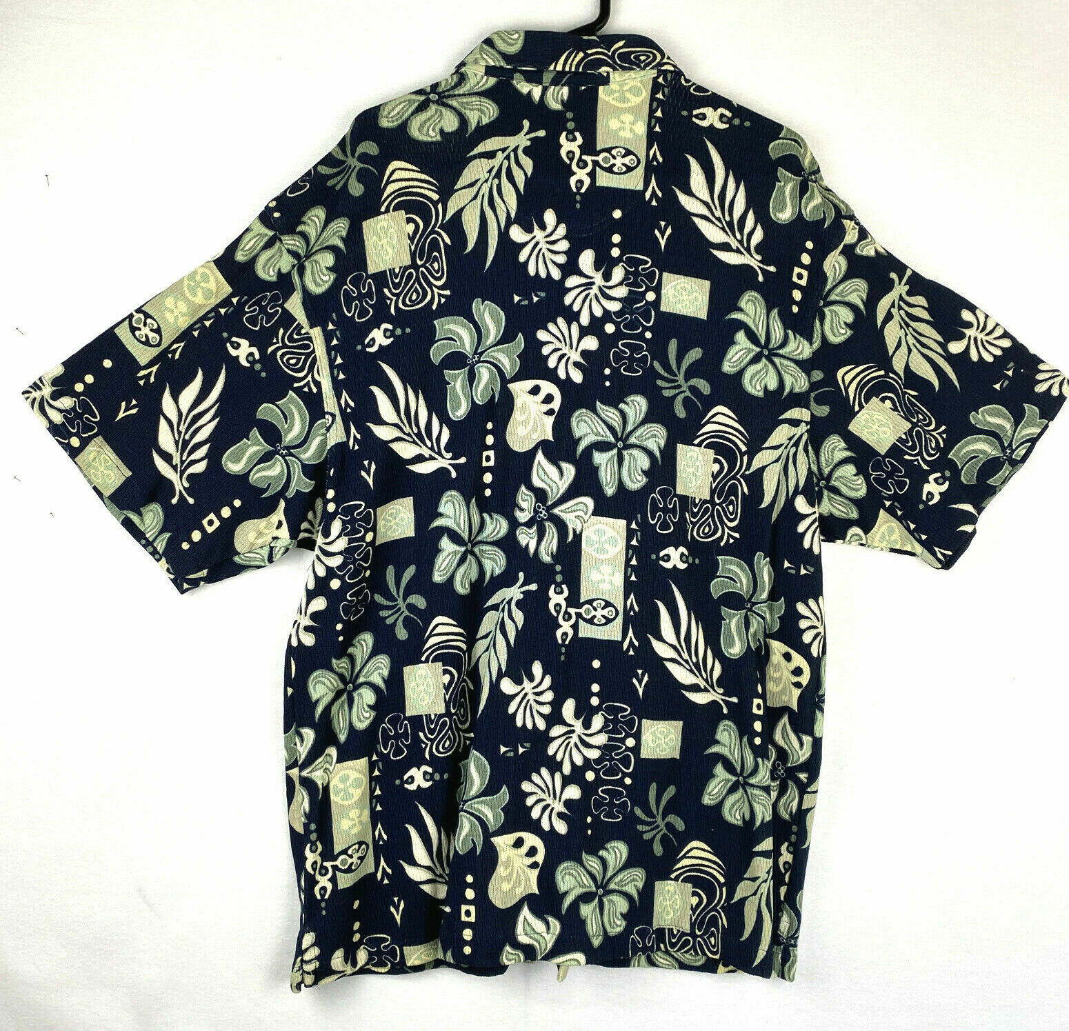 The Skins Game Mens Golf Button Up Blue Green Shirt H… - Gem