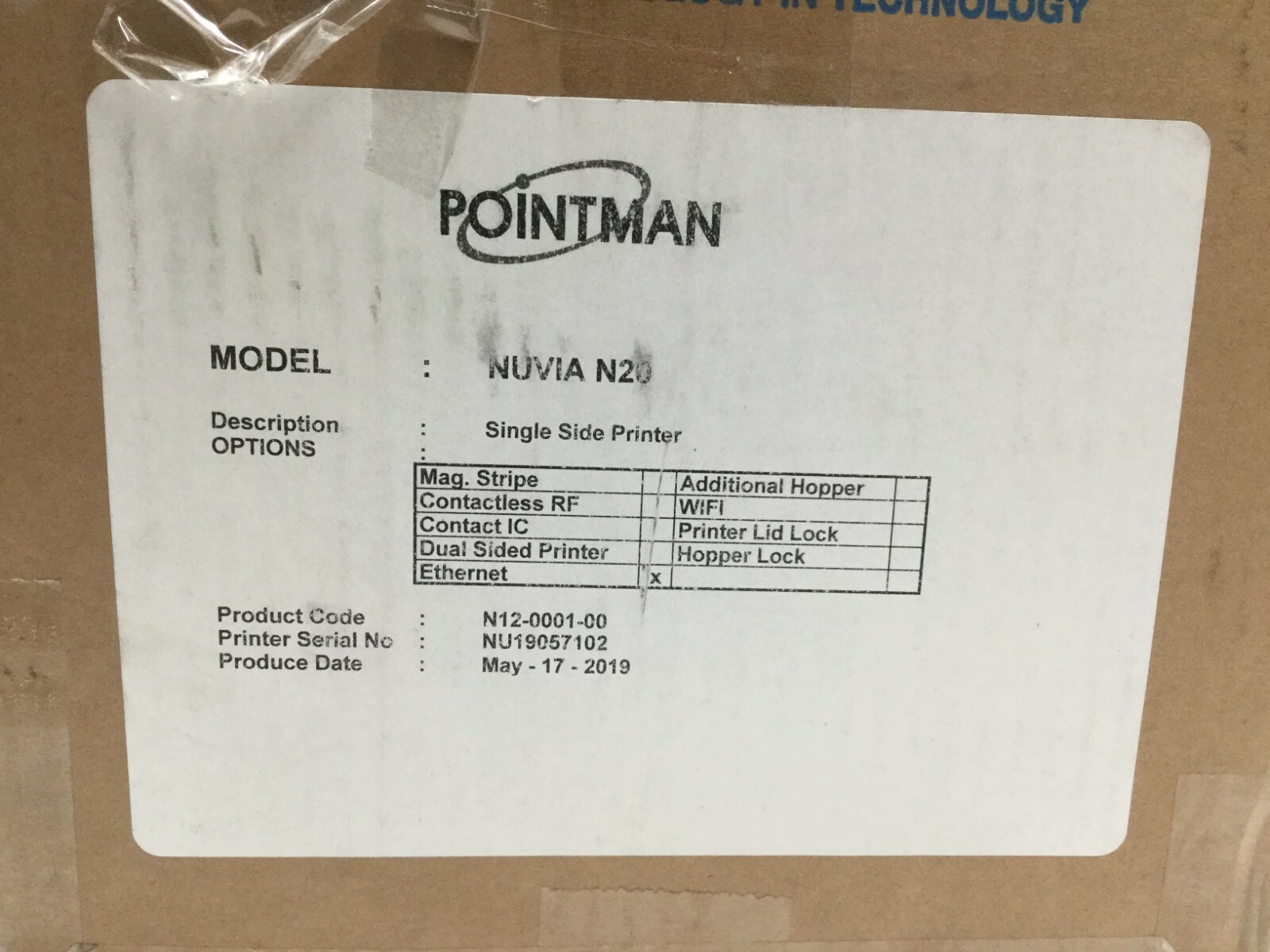 Pointman Nuvia N20 1-Sided ID Card Printer - Automatic Card Feed with ...