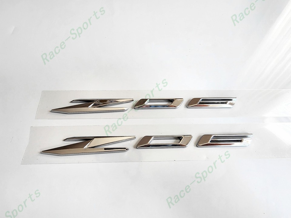2PCS Chrome Side Z06 Emblem Badge For 2023 2024 Corvette C8 Z06 | eBay