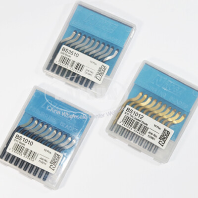 10pc/set NOGA BS1010 BS1012 TIN BS3510 S35 S10 Swivel Blades Deburring ...