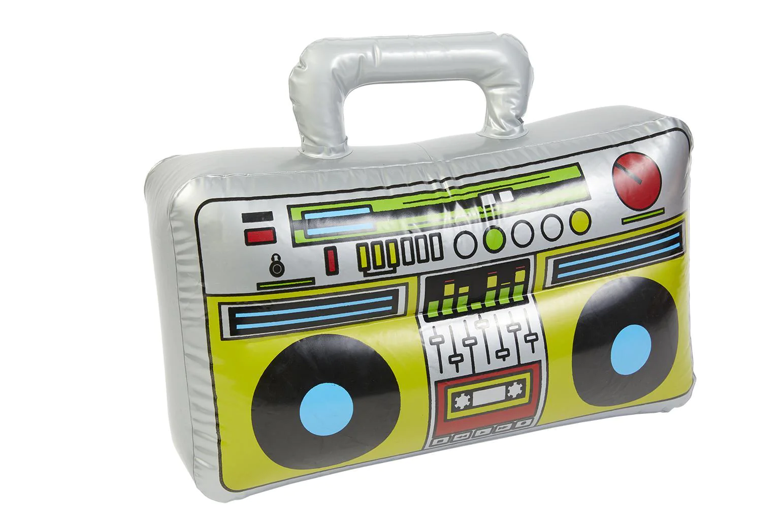 Inflatable Boom Box Silver 1980s Fancy Dress Costume Prop 80s Photo ...