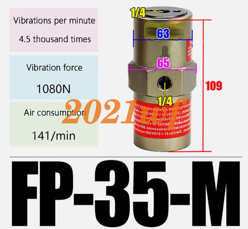 1PC Pneumatic Piston Vibrator FP-12-M FP-18-M FP-25-M FP-35-M | eBay
