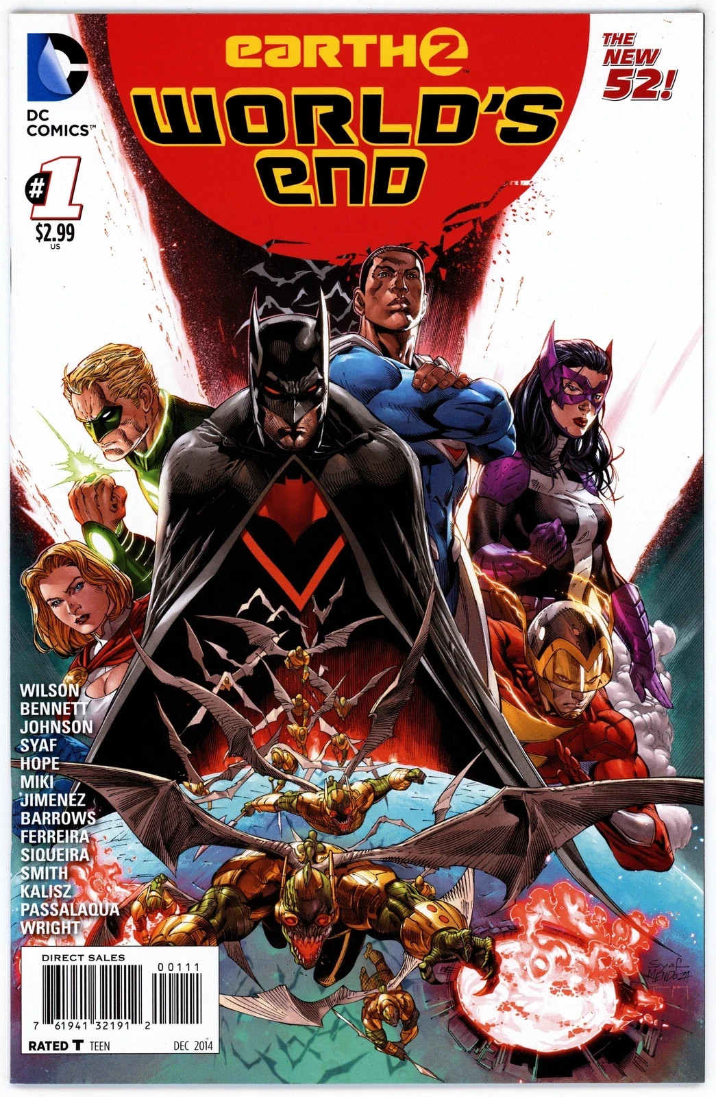 Earth 2: World's End (2014) #1 NM 9.4 First Appearance Four Furies of ...