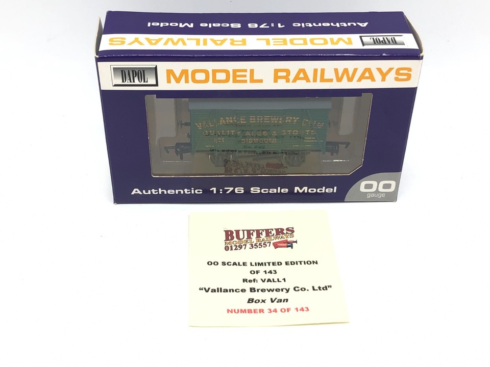 Dapol OO Gauge - Vallance Brewery Co. Sidmouth Twin Vent Van Limited ...