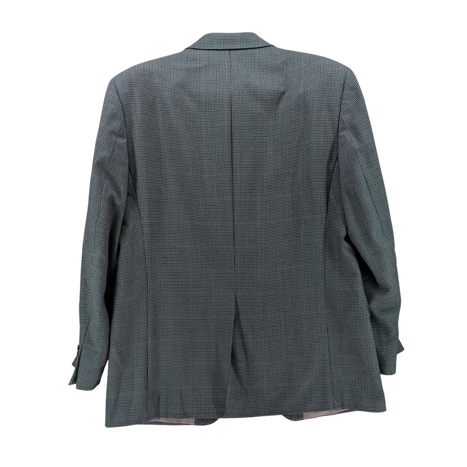 Lauren Ralph Lauren Pure New Wool Blazer Men's Gray Houndstooth Plaid ...