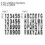 10 Sheets Small Mailbox Numbers and Letters for Decals, Black in White ...