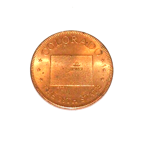 Vintage COLORADO Token 38th The Centennial State 1876 Denver CO Shell ...