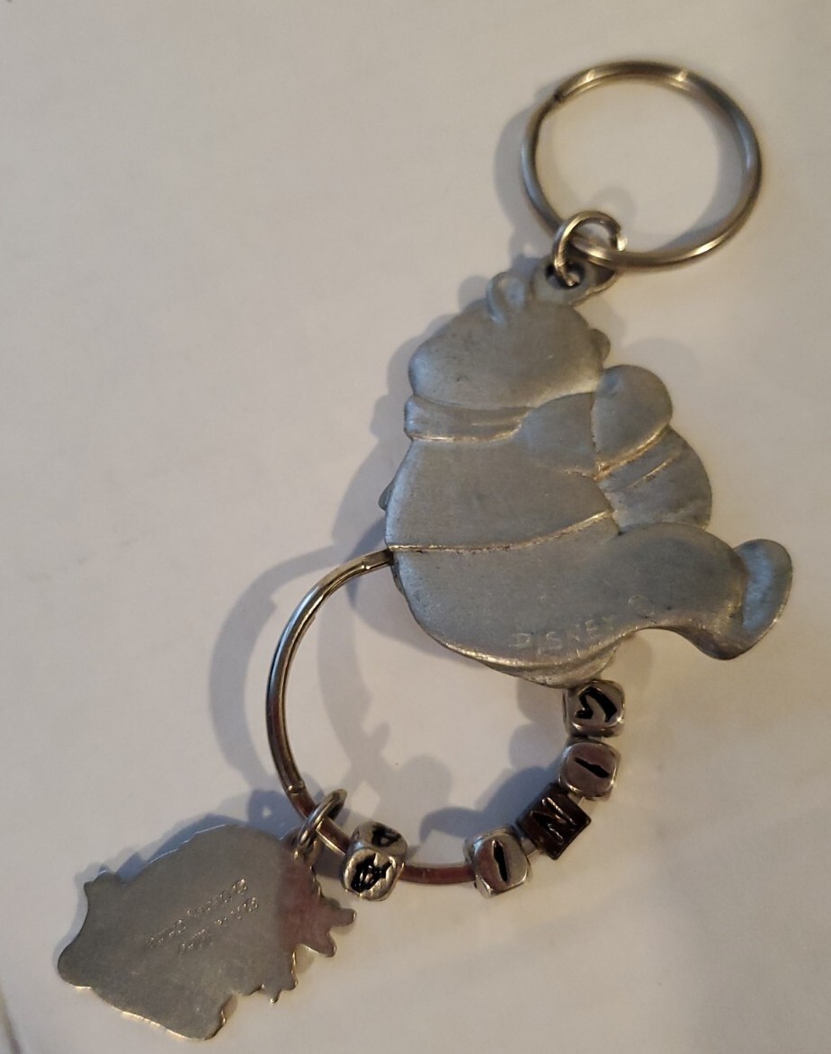 Winnie The Pooh Eeyore Pewter Key Chain Disney Charm Personalized ...