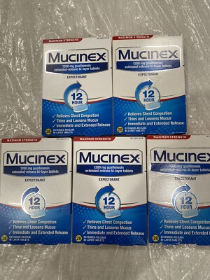 Mucinex Expectorant 5x28=140 Tablets. EXP: 9/2025. New. FREE SHIPPING ...
