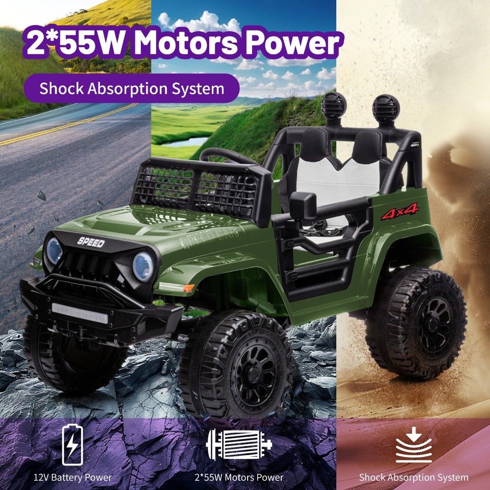 12V Kids Ride on Electric Car Battery Power Wheel Toy w/Remote Control ...