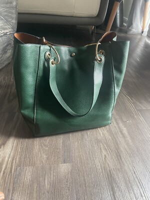 New Waterproof Leather Tote Bag Women Green Large Work Purse and ...