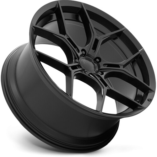 (Set of 4) Staggered-Asanti ABL-37 Monarch 22" 5x112 Satin Black Wheels ...