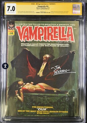 Vampirella #16 CGC SS 7.0 (Warren, 1972) First Dracula in Title Signed ...