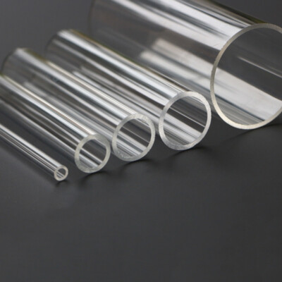 Clear Acrylic Tube Round 200mm/300mm/400mm Lengths 5mm-50mm Outside ...