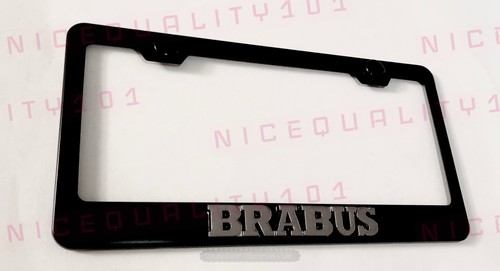 3D Brabus Stainless Steel Black Finished License Plate Frame Rust Free ...