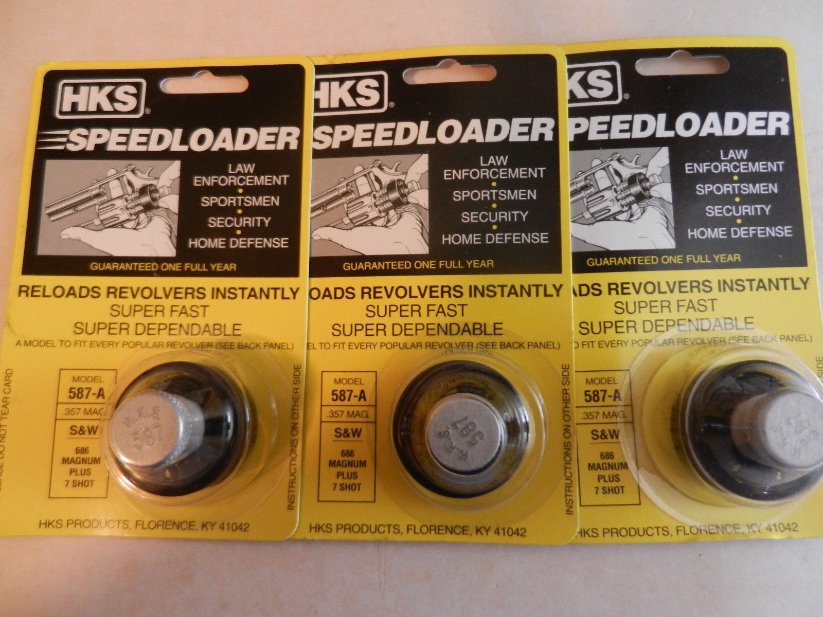 HKS Speedloader; 587-A; 7-Shot; 357 Mag; 3 Pack; Fast & Dependable | eBay