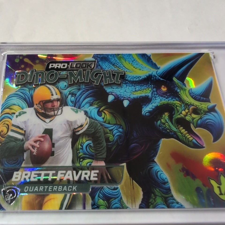 🔥🔥2025 1/1 Brett Favre Wild Card Dino-might Packers | eBay