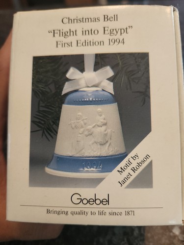 Goebel Christmas Bell “Flight into Egypt” 1994 First Edition 3 7/8” NEW ...