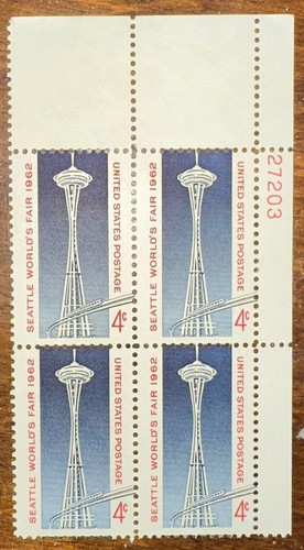 US Postage Scott# 1196 Plate Block of 4 Stamps Seattle World's Fair ...