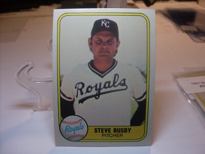 1981 Fleer Baseball Card #33 - Steve Busby UER - Kansas City Royals ...