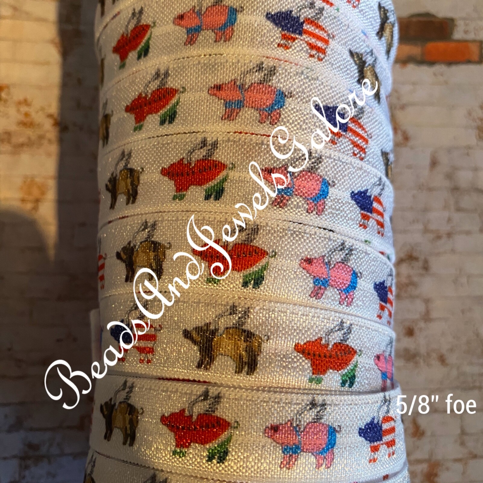 Pig foe inspired pig elastic pig hair ties flying pig foe American flag ...