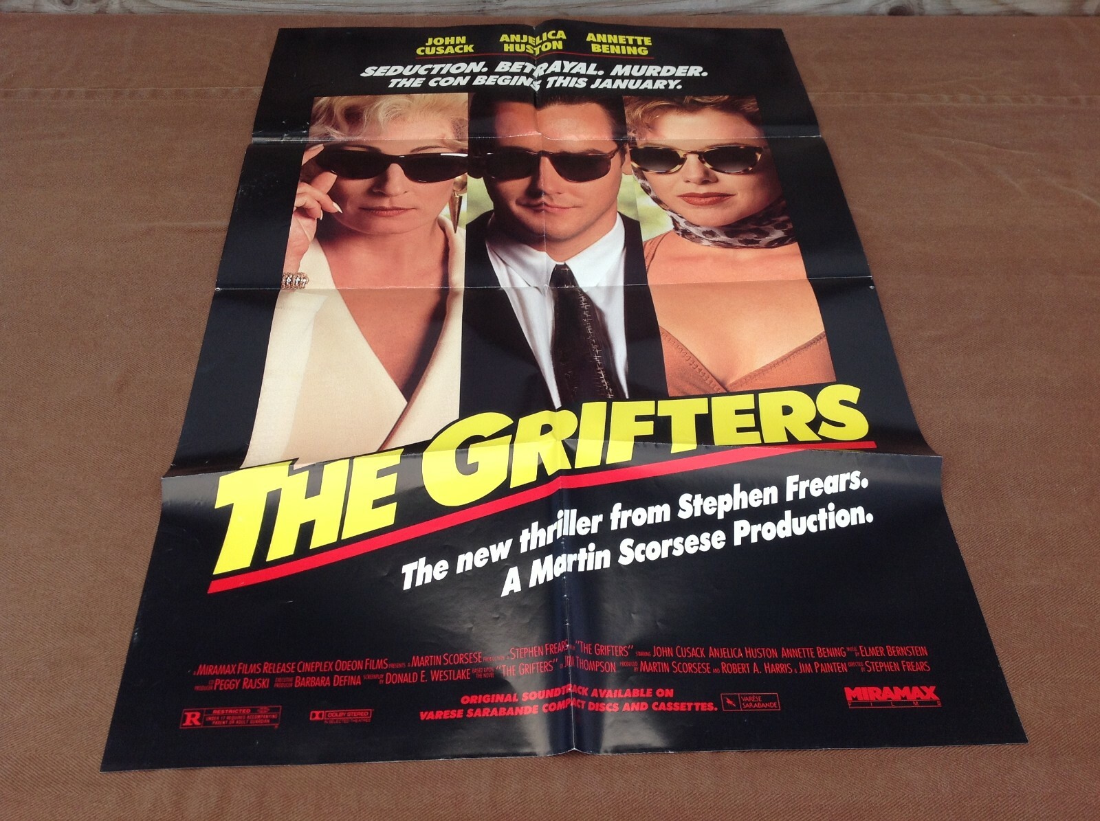 1990 The Grifters Original Movie House Full Sheet Poster | eBay