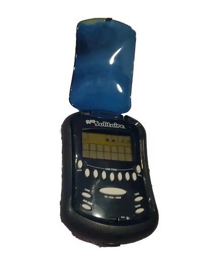 Radica Lighted Solitaire 2006 Blue Flip Top Handheld Electronic Game ...