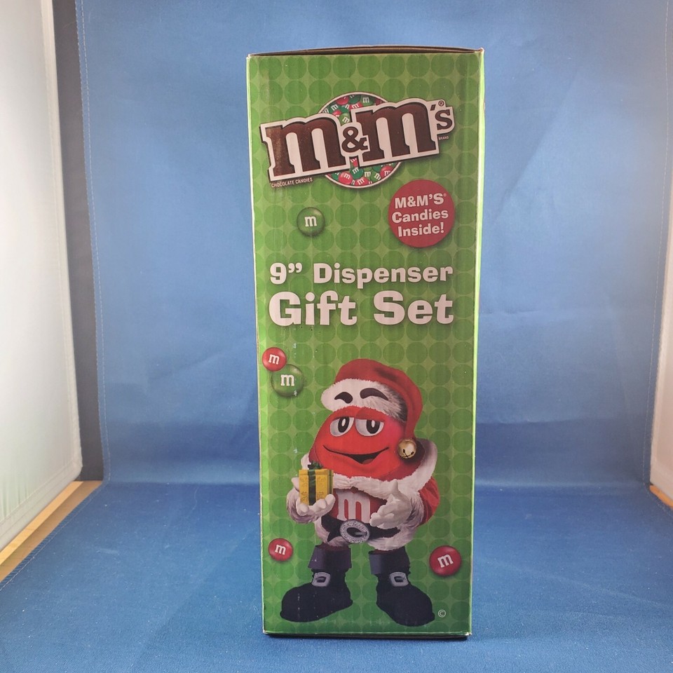 M&M's Candy Dispenser Gift Set 9” Red M&M Christmas Candy Expired | eBay