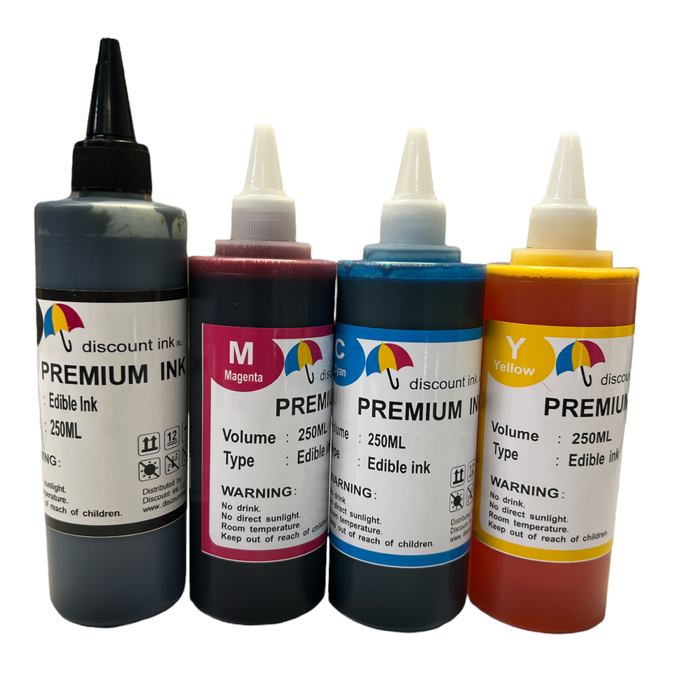 Edible Ink Refill Kit for Canon Epson Printers 4x250ml Ink Bottles | eBay