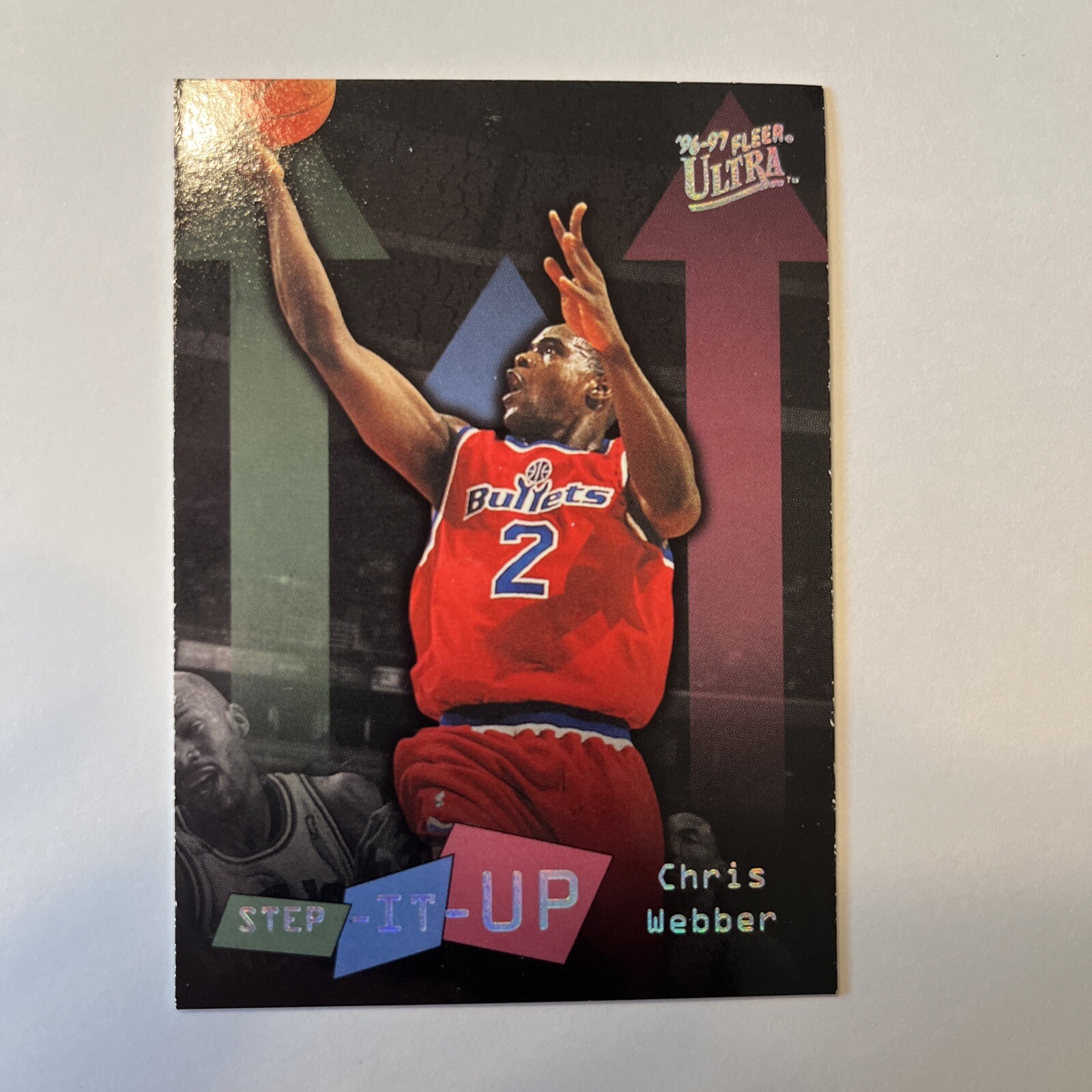 1996-97 Fleer Ultra Step it Up Chris Webber #288 Washington Bullets ...