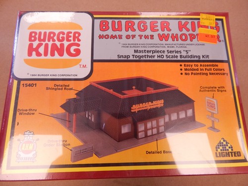 Vintage 1984 Burger King AHM Store HO Train Layout Building Sealed ...