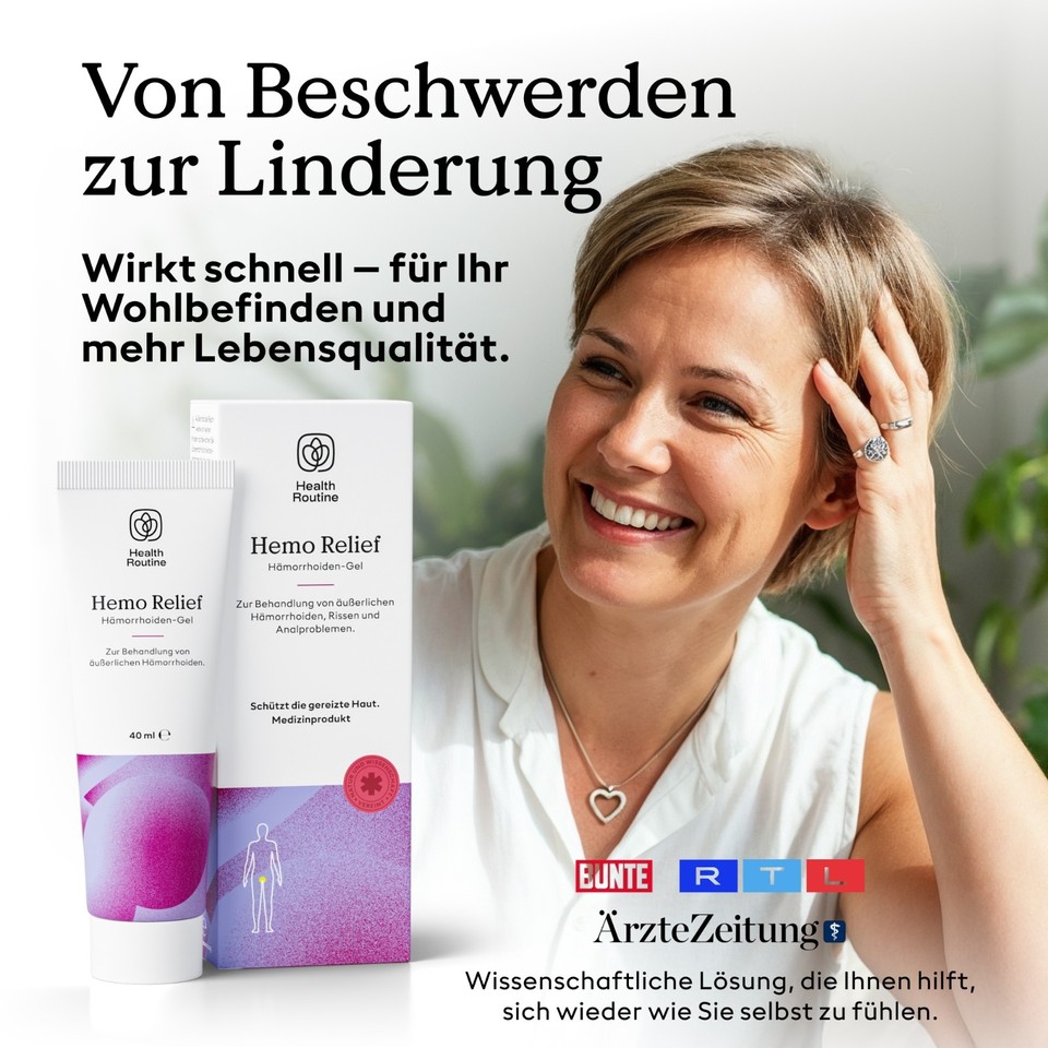 Hemo Relief — Hämorrhoiden Salbe —Beruhigt gereizte Haut, reduziert ...