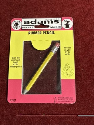 Adams Rubber Pencil-Gag-Prank-Funny-Bending Pencil-Magic Makers-A7007 ...