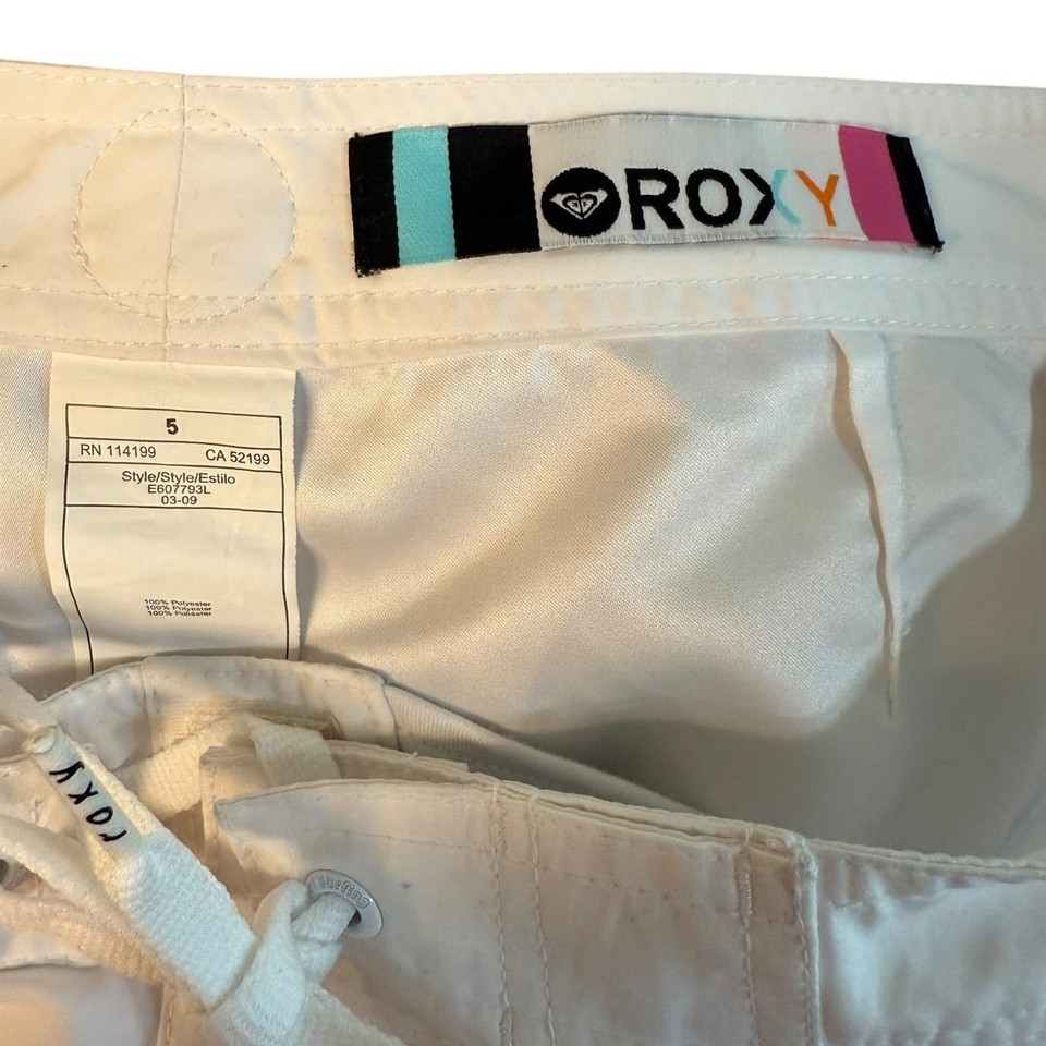 Roxy Vintage SAMPLE White & Rainbow Surf Board Shorts Size 5 | eBay UK