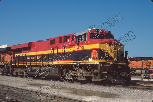 Original Slide- KCS ES44AC 4799 On BNSF At Galesburg, IL. 7/16 | eBay