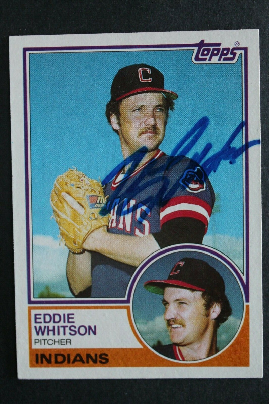 Eddie Whitson Cleveland Indians Signed 1983 Topps #429 Autographed Card ...