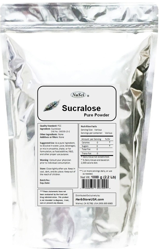 Pure Sucralose Powder 250g (8.8oz) no calories 600 times sweeter than ...