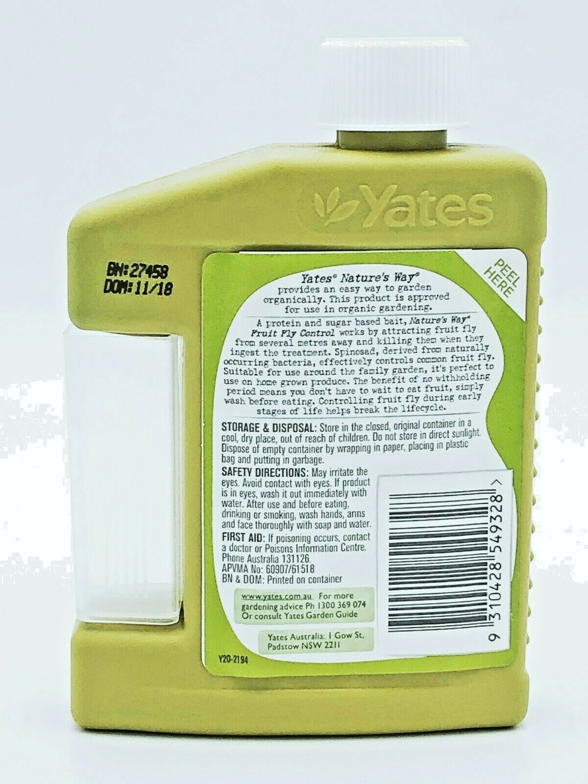 Yates Nature's Way Fruit Fly Control for Fruits Veggies & Ornamentals ...