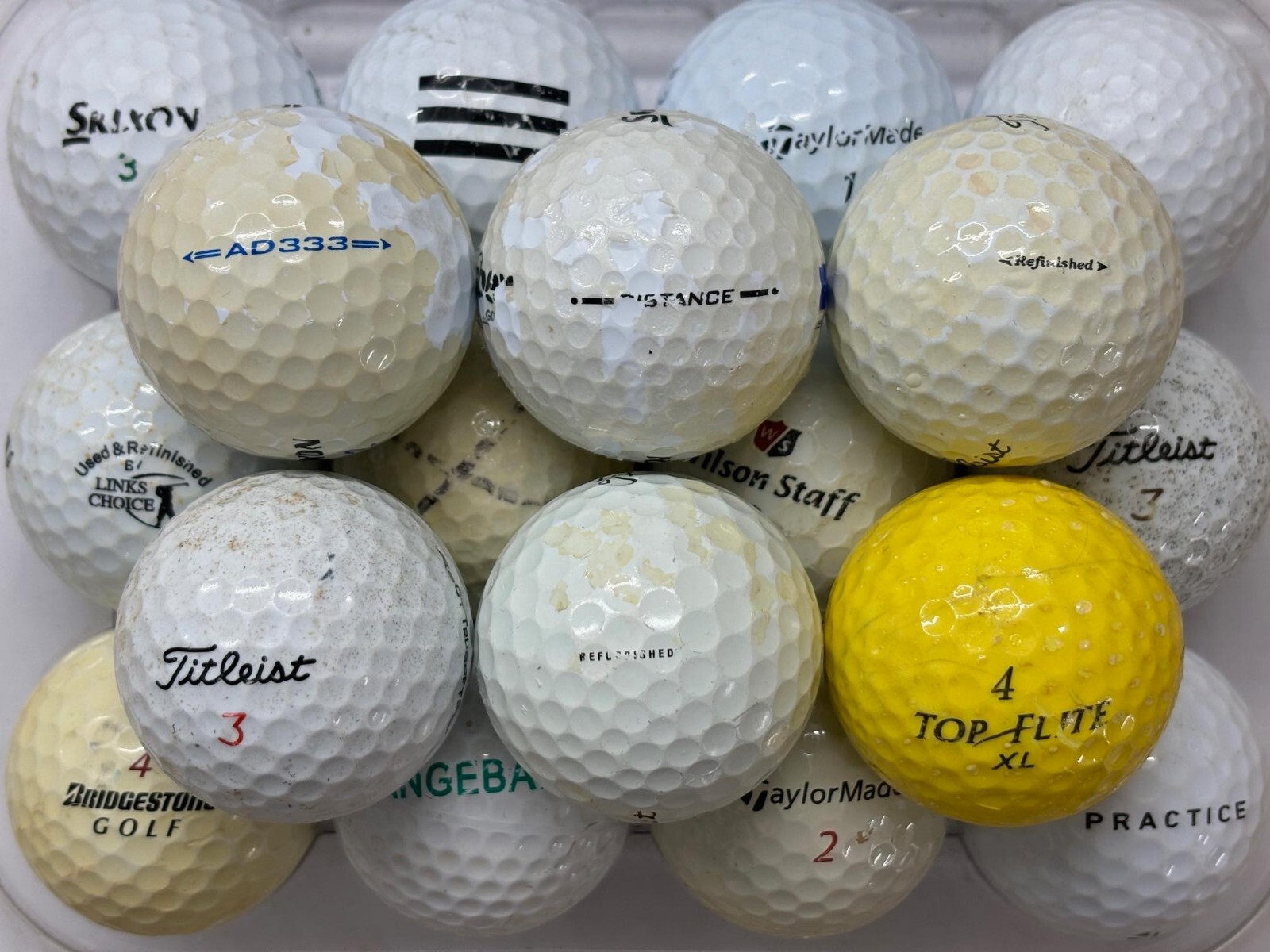 100 TITLEIST CALLAWAY SRIXON TOP FLITE WISLON TAYLORMADE PRACTICE GOLF ...