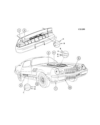 Genuine GM Z28 Decal Right for 79 Camaro Gold, Dark Gold, Black NOS ...