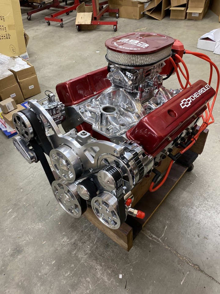 383 R STROKER CRATE ENGINE CVF A/C 505hp ROLER TURNKEY PROSTRET CHEVY ...