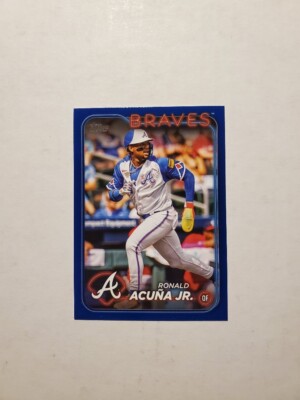 RONALD ACUNA JR. 2024 Topps Series 1 ROYAL BLUE Color Match Card #1 ...