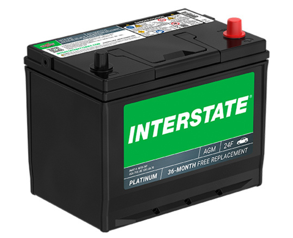 Interstate Batteries 12V 70Ah Group Size 24F SLI AGM Car Battery (MTX ...