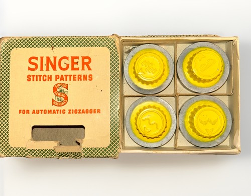 Singer Stitch Pattern Cam Set No. 4 For Automatic Zigzagger YELLOW TOP ...
