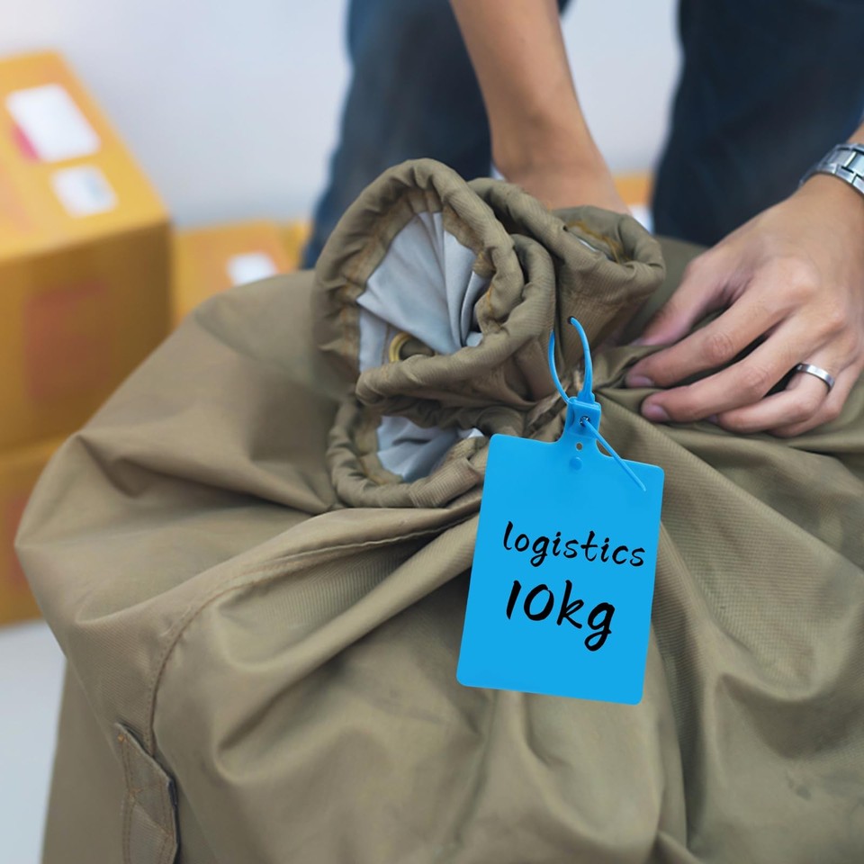 100 PCS Waterproof Plastic Tags Large Plastic Shipping Tags with Wire ...