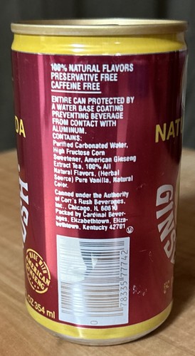 Vtg CORR’S GINSENG RUSH Natural Soda 12oz. Empty Aluminum Sealed Pull ...