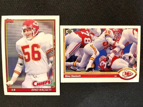NFL - Dino Hackett 1991 Topps & 1991 Upper Deck Football - Chiefs | eBay