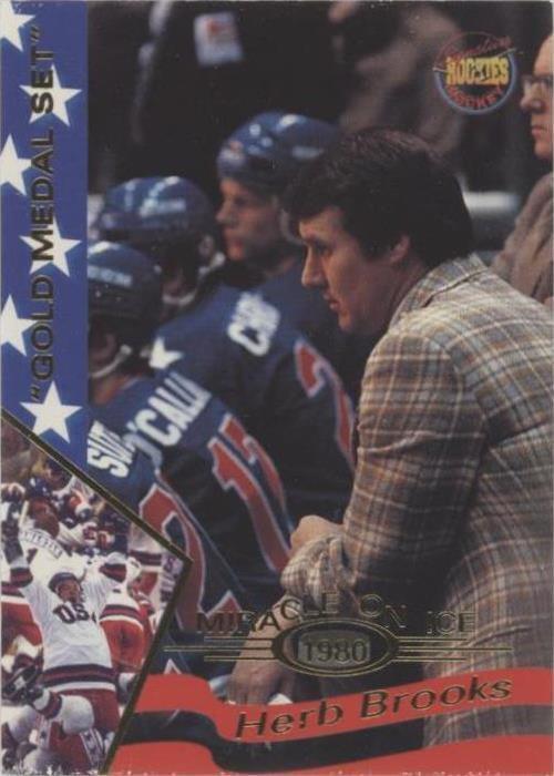 1995 Signature Rookies Miracle on Ice 1980 - Herb Brooks #42 Gold Medal ...